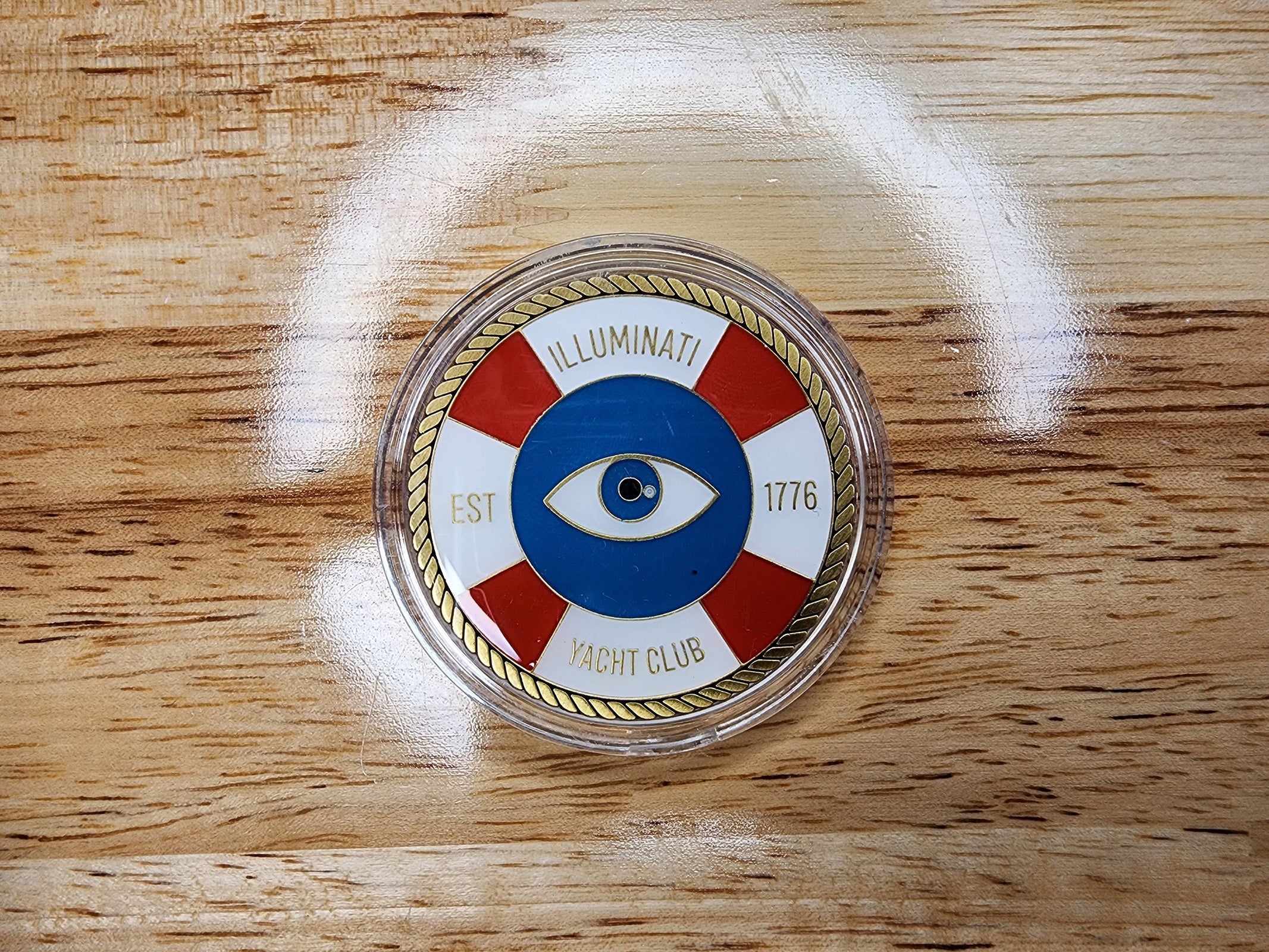 Illuminati Yacht Club Challenge Coin (Limited Edition Gold Enamel ...